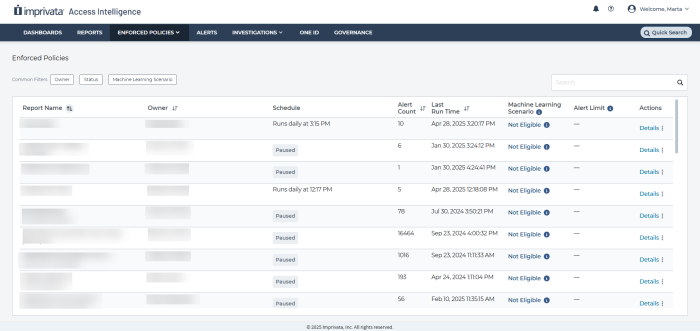 Enforced Policies Overview
