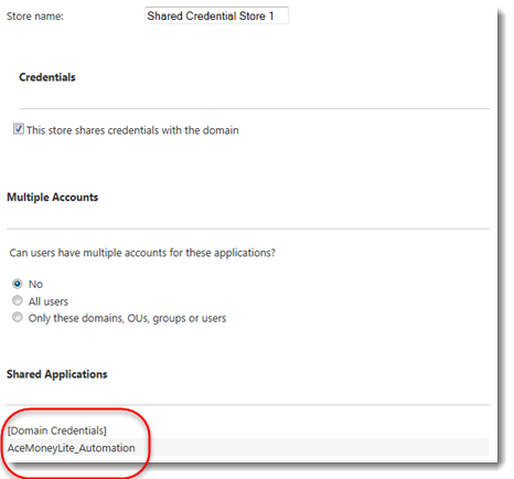 Using Shared Credential Stores