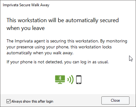 Configuring Imprivata Secure Walk Away